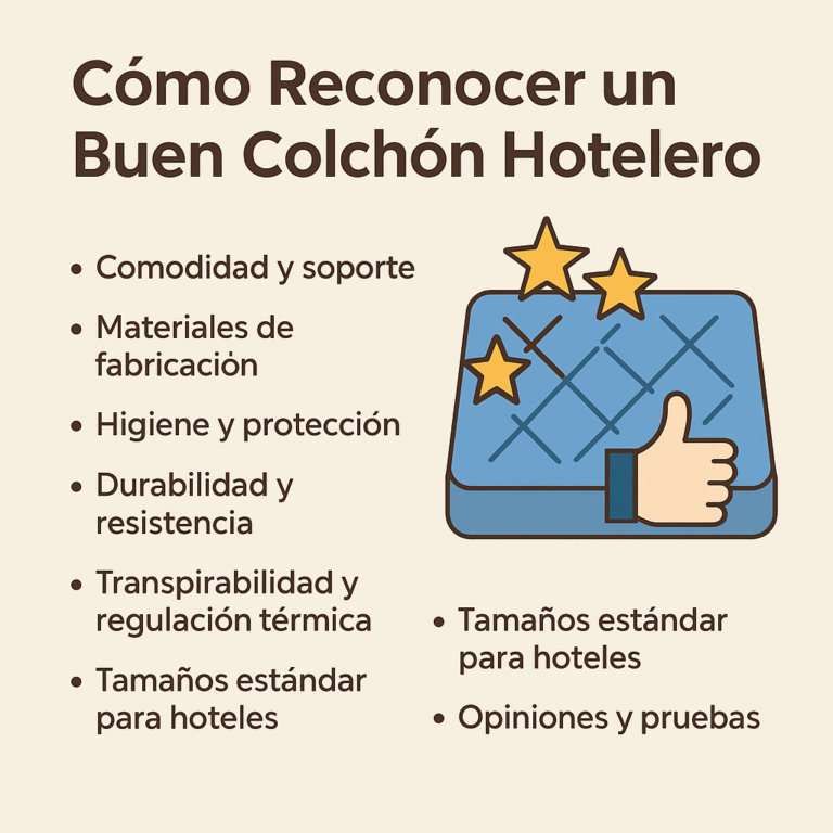 🛏️ Cómo Reconocer un Buen Colchón Hotelero - dotatuhotel.com